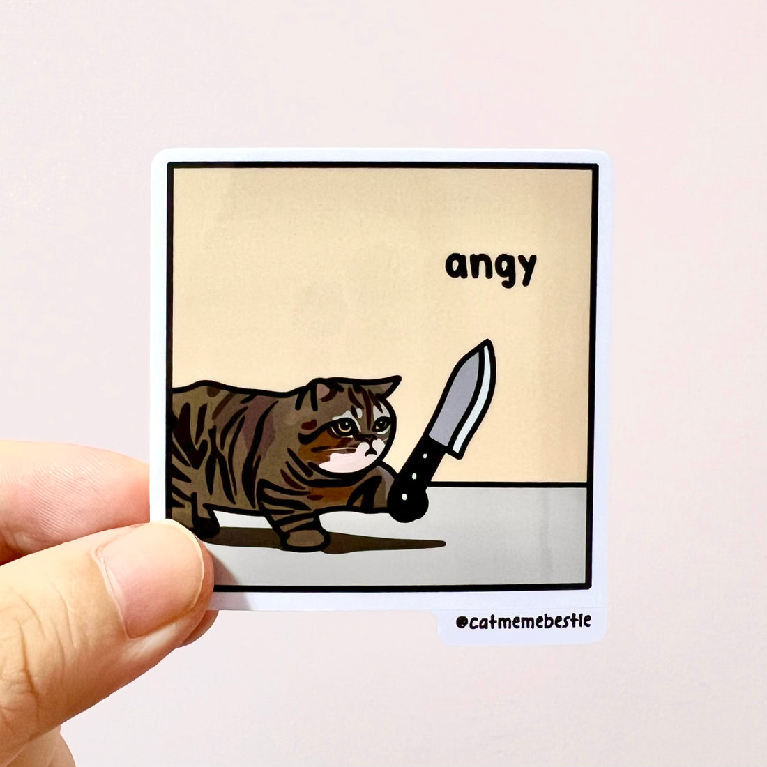 "angy" sticker – the pastel mafia
