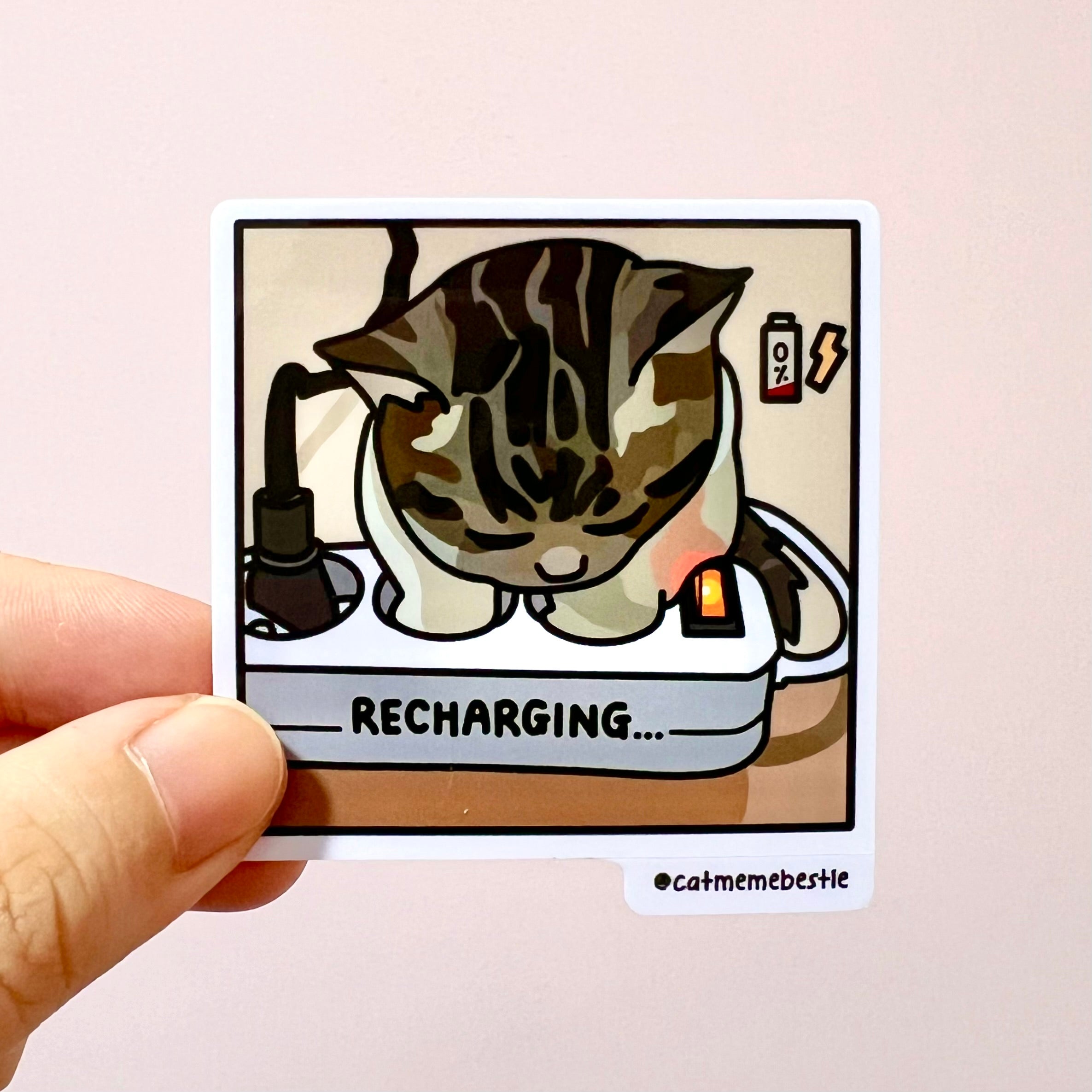 "recharging" sticker – the pastel mafia