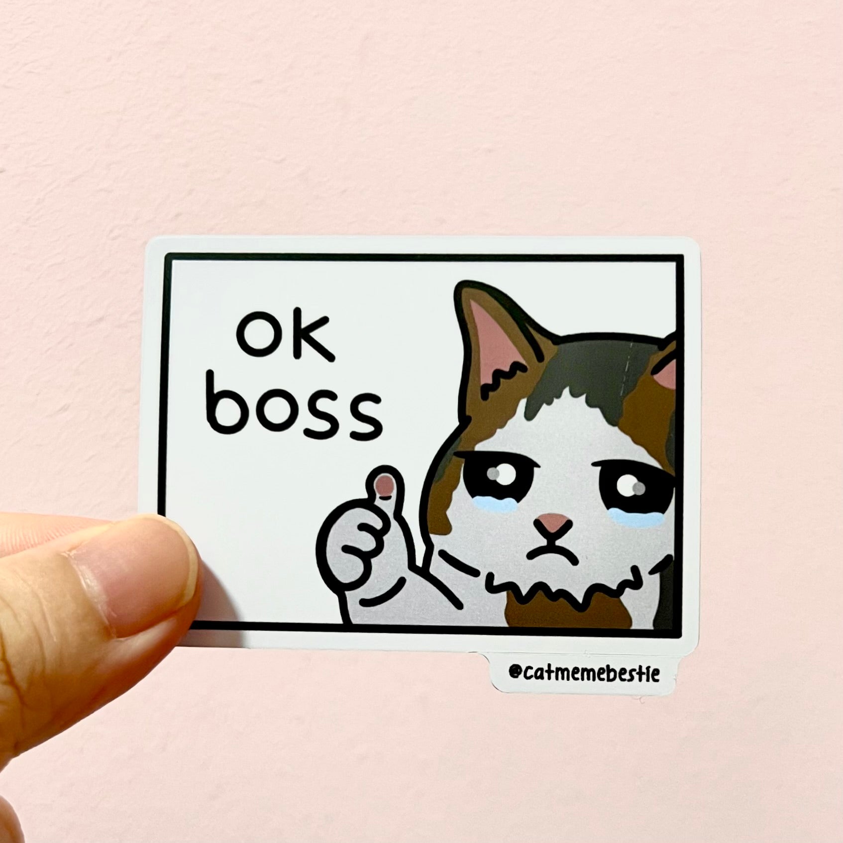 "ok boss" sticker – the pastel mafia