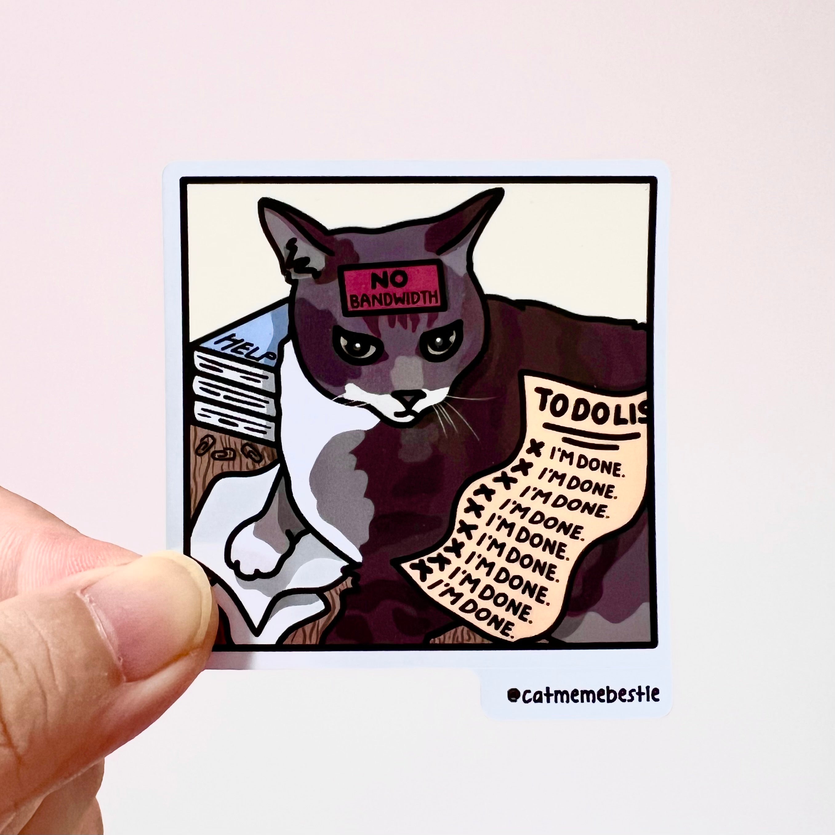 "no bandwidth" sticker – the pastel mafia