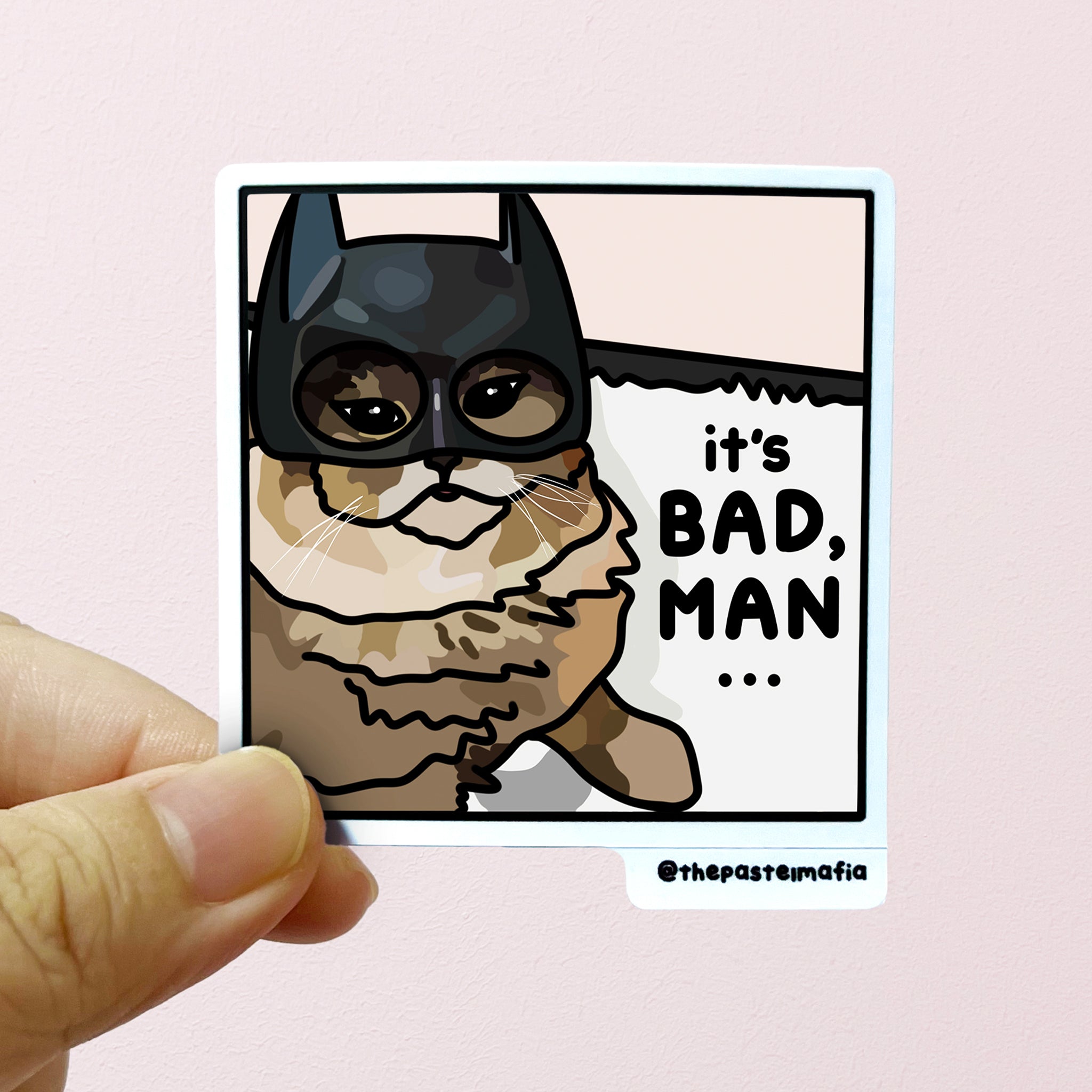 "it's bad man" sticker – the pastel mafia