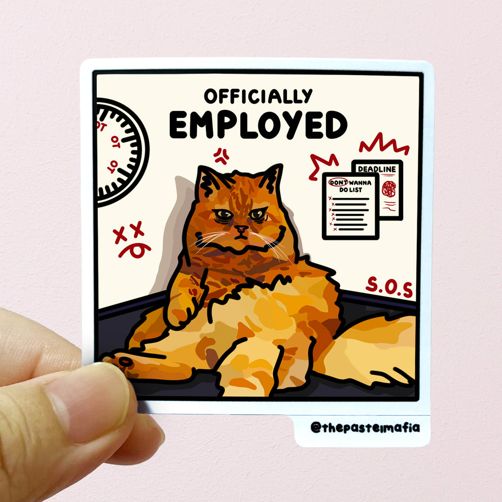 "officially employed" sticker – the pastel mafia