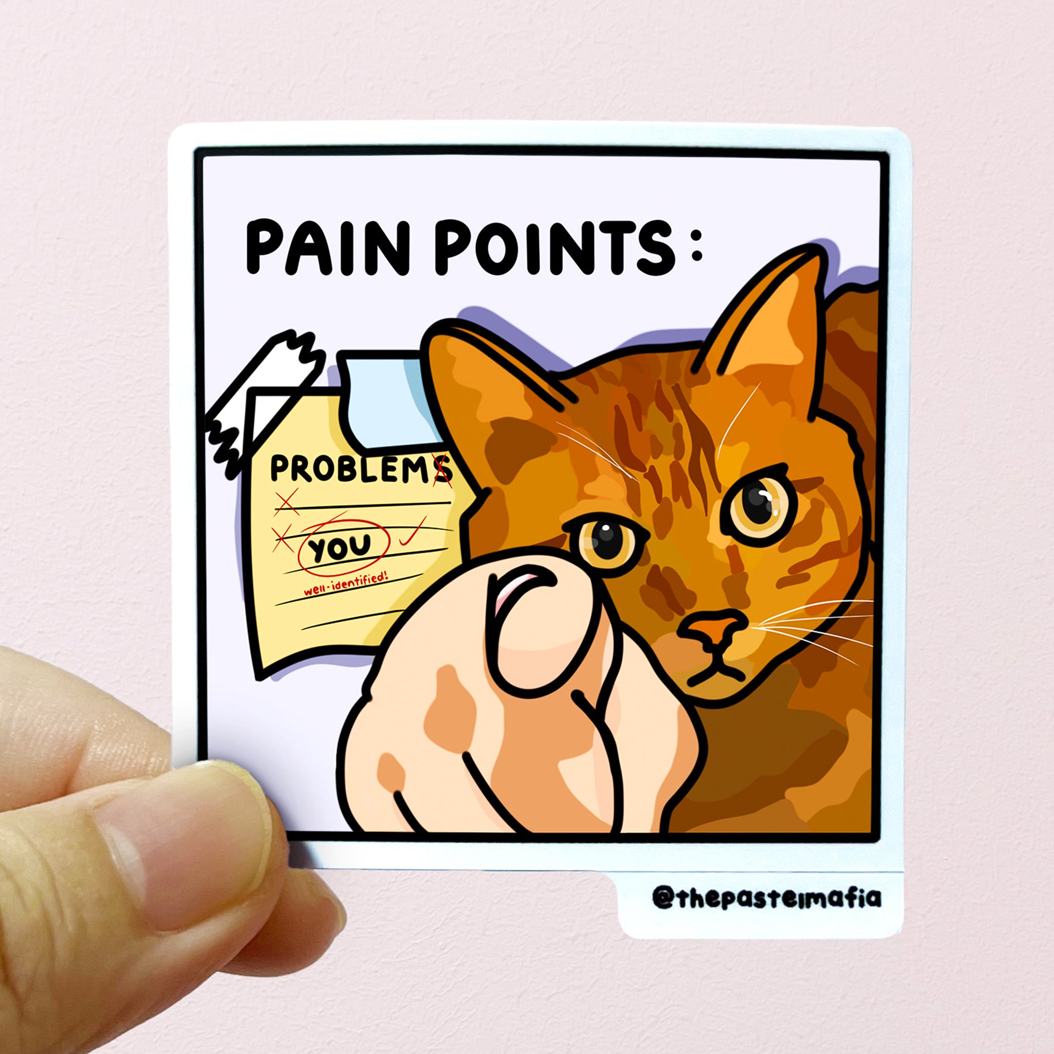"pain points" sticker – the pastel mafia